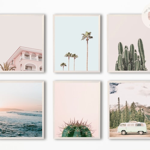 Summer Art Prints Set of 6 Beach Poster Summer Prints - Etsy