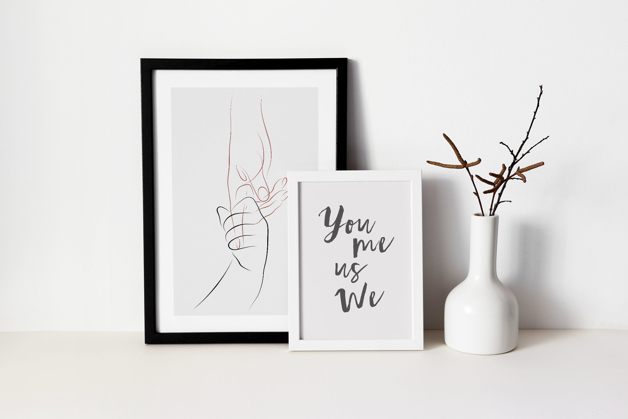 Minimal Line Art Print Set of 2 Printsquote Print Family - Etsy