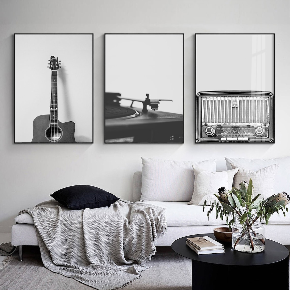 Set of 4 Music Prints,guitar Prints,vinyl Record Prints,guitar Poster ...