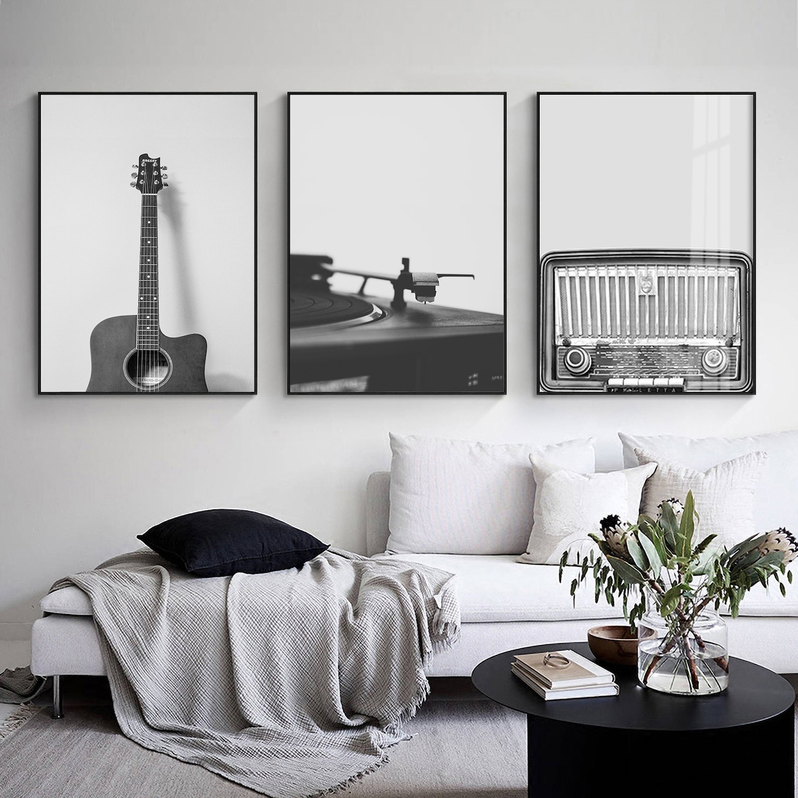 Set of 4 Music Prints,guitar Prints,vinyl Record Prints,guitar Poster ...