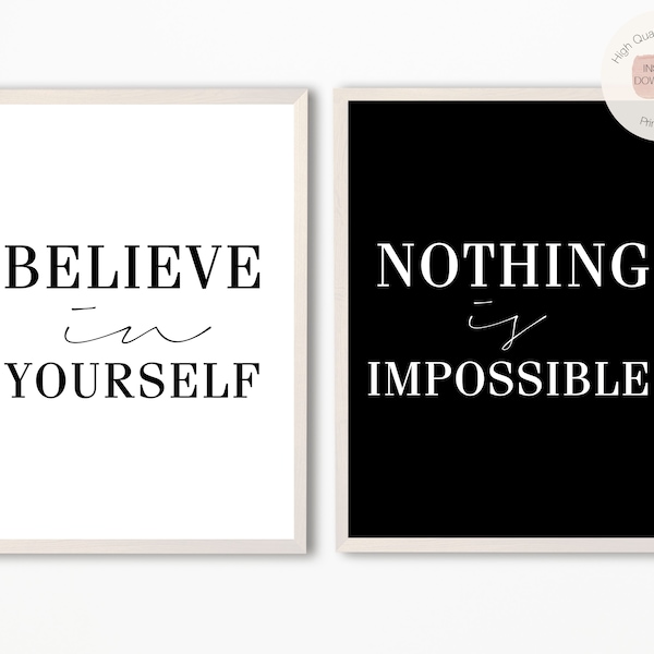 Impossible is Nothing Poster - Etsy