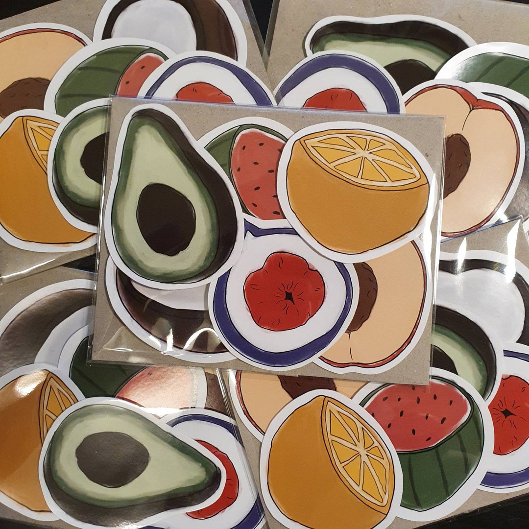 Fruit Basket Sticker Pack - Vinyl Sticker Pack - Etsy