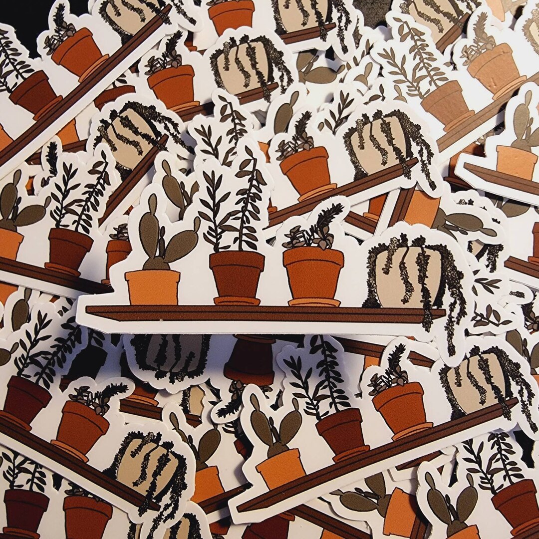Plant Shelf- Vinyl Sticker - Etsy