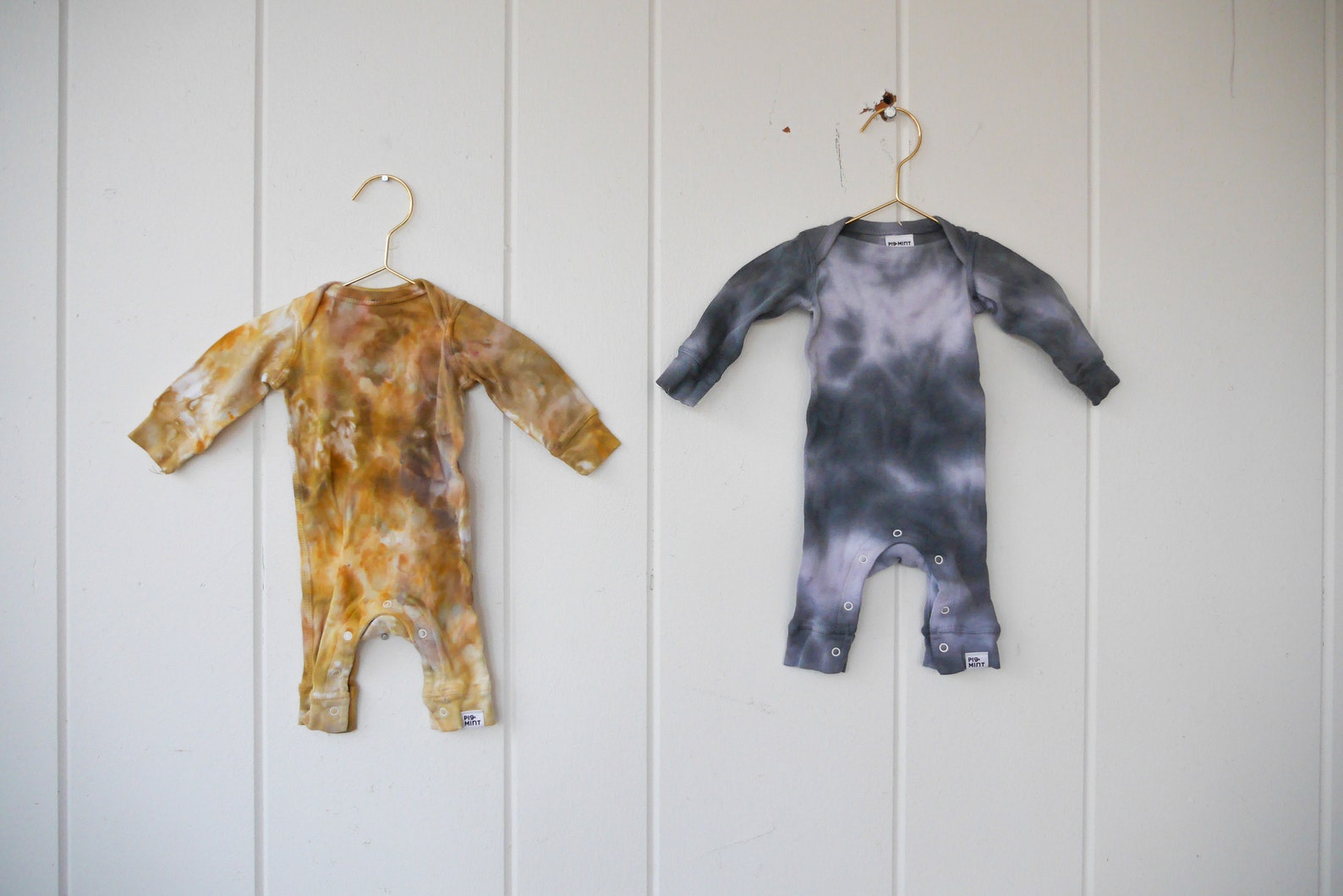Custom 2 twin PACK BUNDLE Hand-dyed Baby Rompers - Etsy