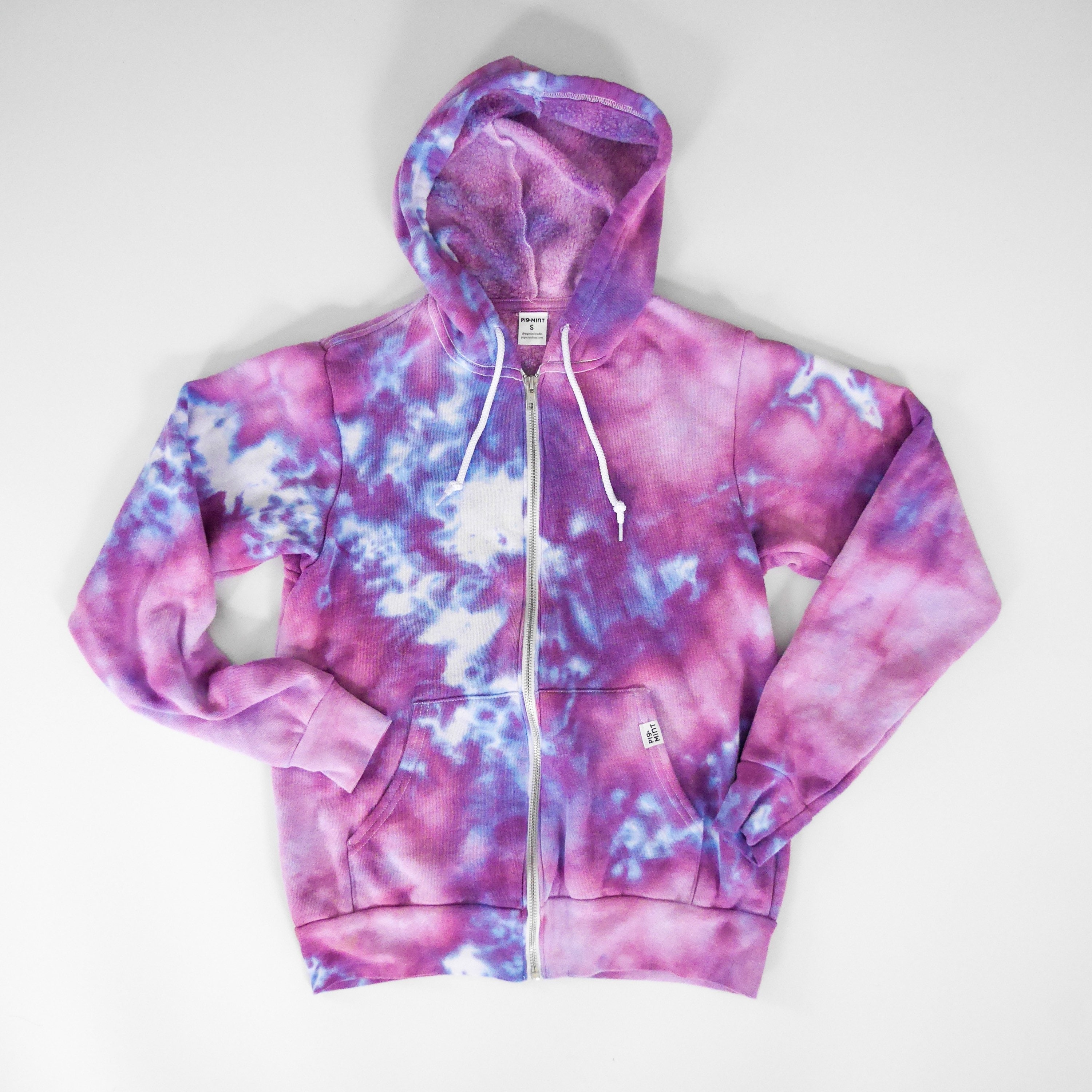 Custom Hand-dyed Adult Zip-up Hoodie Sweatshirt // Tie-dye Sweatshirt ...