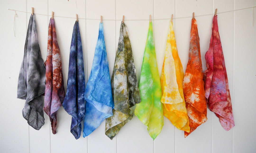 Tie Dyed Bandanas Scarf Headband Etsy