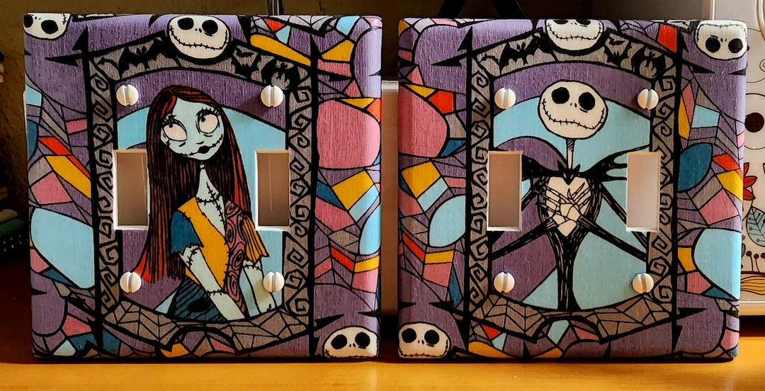 Jack & Sally Disney's Nightmare Before Christmas Light Switch or Outlet ...
