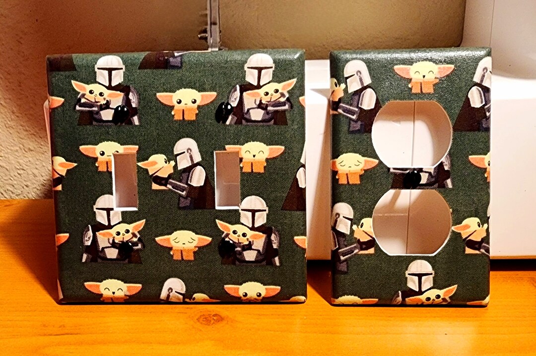 Star Wars Mandolorian Baby Yoda Light Switch & Outlet Covers Wallplates ...