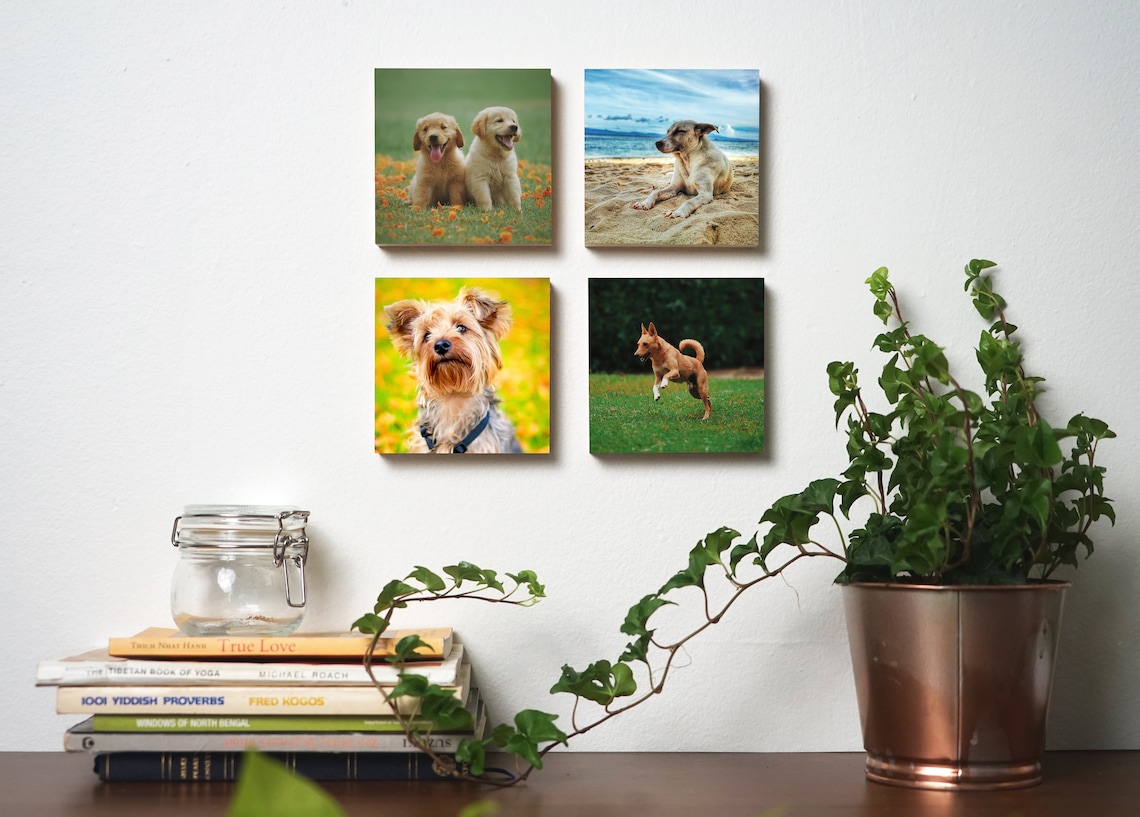 PRINTED Dog Photo Block - Pet Portrait Print, Pet Dad Gift, Dog Lover ...