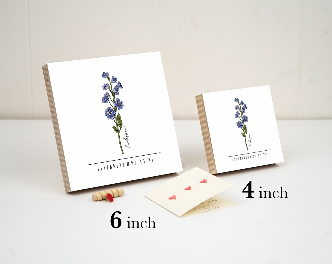 Personalized Birth Flower Gift 4 or 6 Photo - Etsy