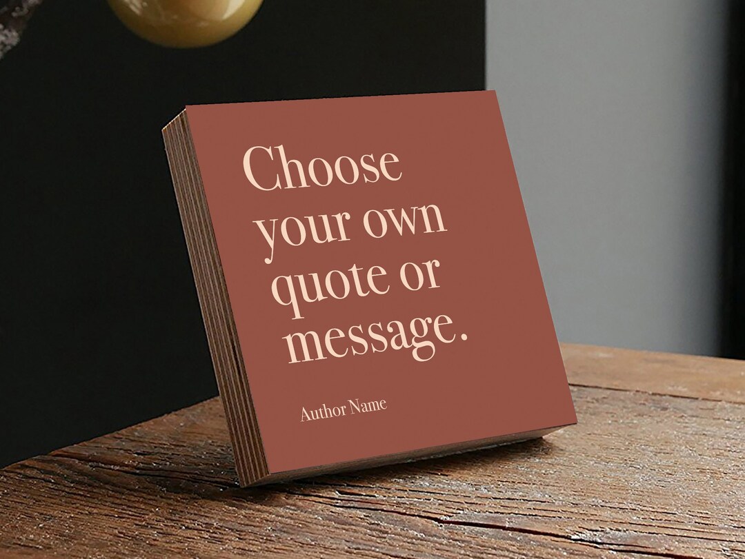 Custom Quote Print 4 or 6 Photo Block Custom Text Print, Personalized ...