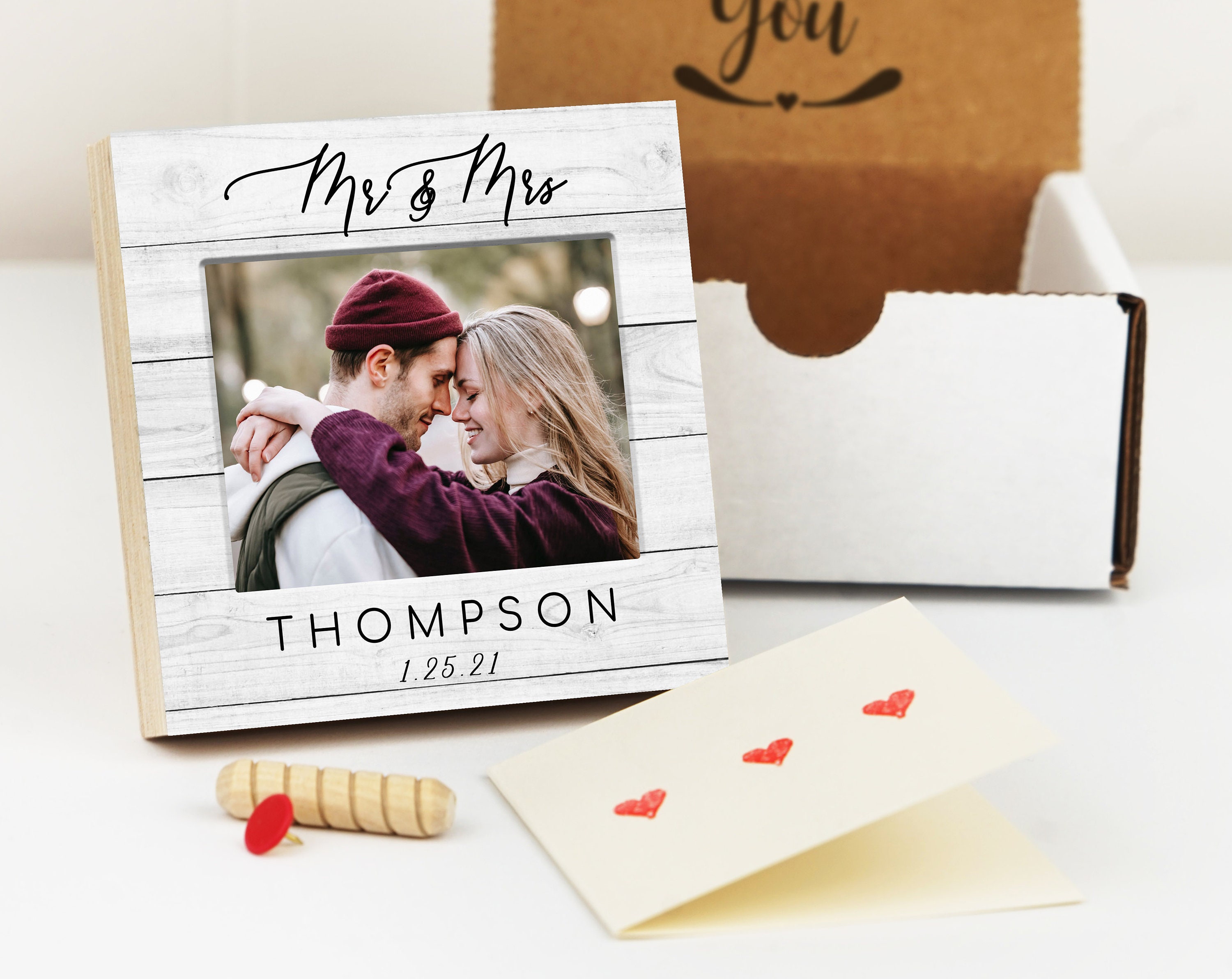 Personalized Engagement Frame Gift for Couple 4 or | Etsy