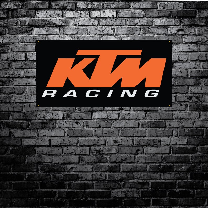 KTM RACING LOGO Classic Flag banner Garage Poster Workshop | Etsy