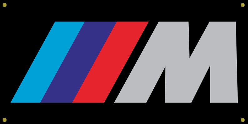 BMW M Series logo Classic banner Garage Poster Workshop | Etsy