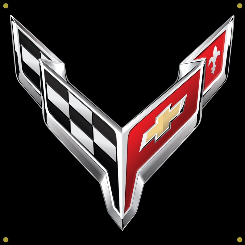 CORVETTE C8 LOGO Banner Garage Poster Workshop Advertising | Etsy