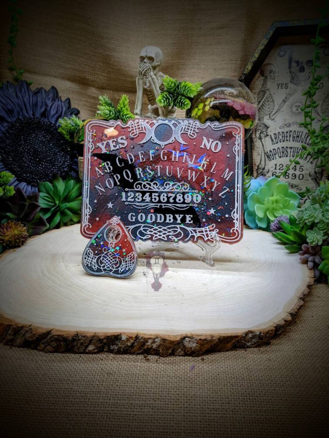 Batty Mini Ouija Board With Planchette / Spirit Board/ Ouija Board ...