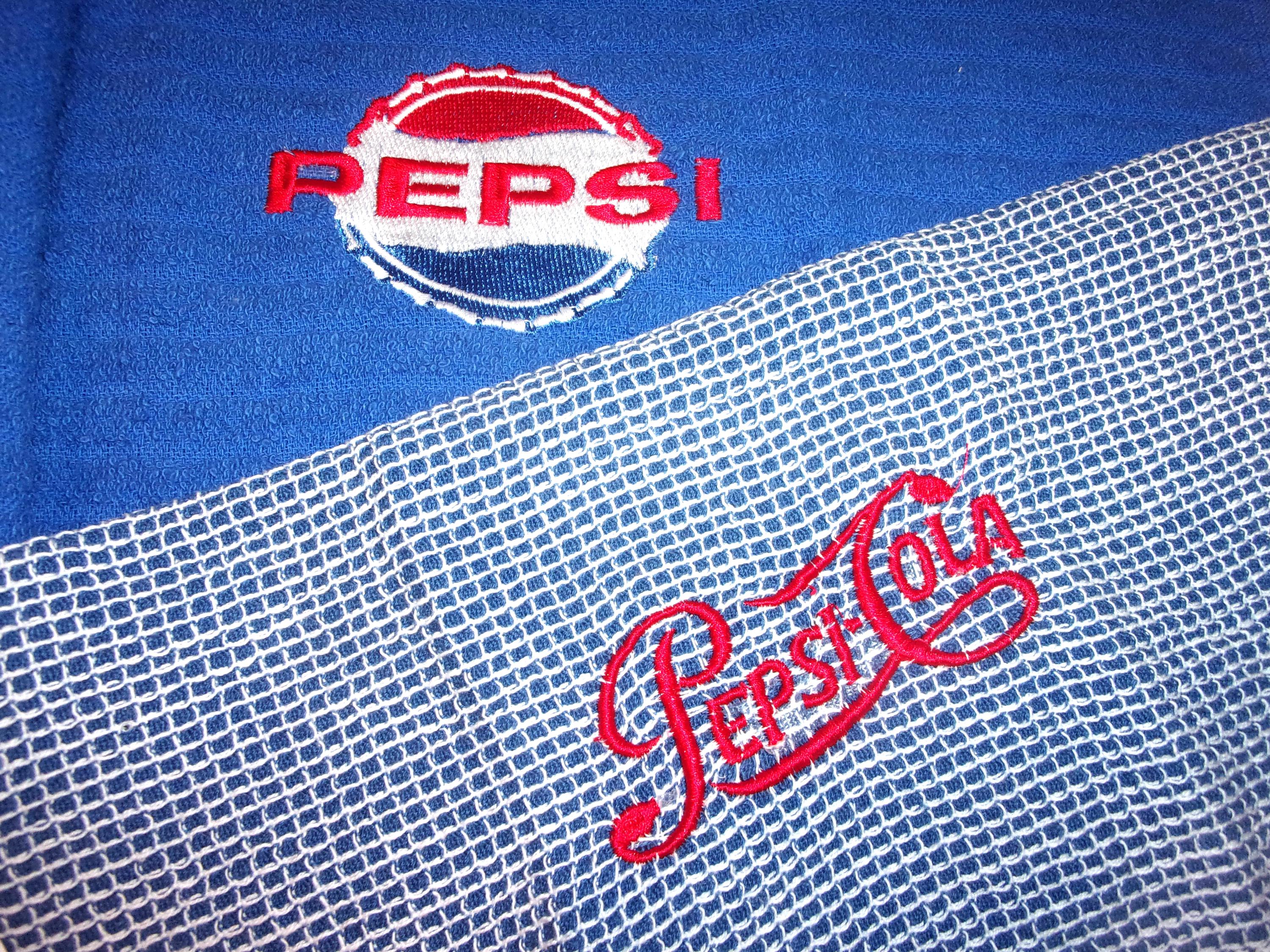 Pepsi Cola Pepsi Inspired Logo 3 Piece Embroidered Blue Bar Mop Kitchen ...