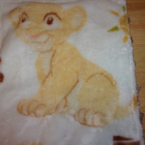 RARE Lion King Baby Simba Double Minky Ultra Soft Burp Cloth Ready to ...