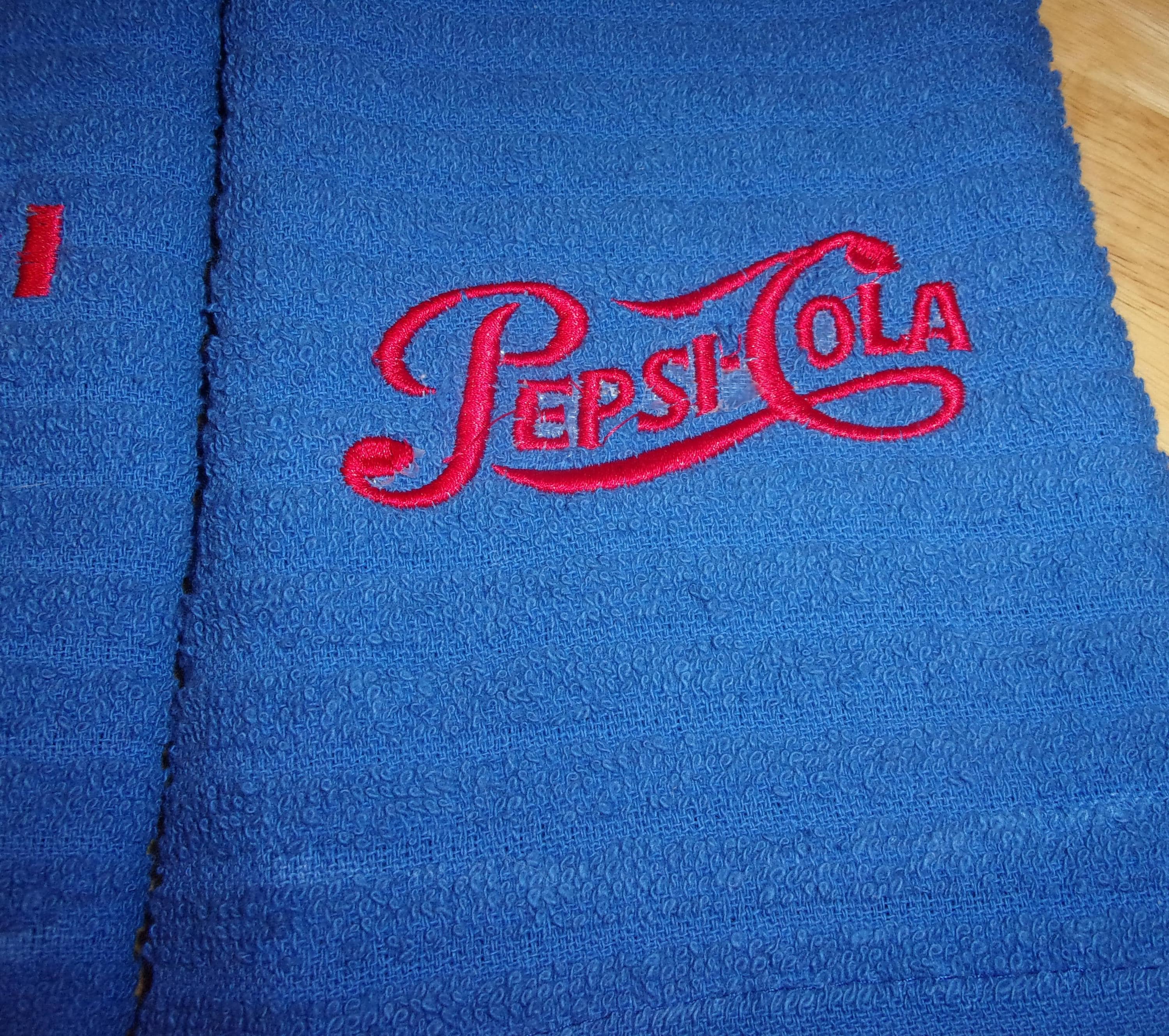 Pepsi Cola Pepsi Inspired Logo 3 Piece Embroidered Blue Bar Mop Kitchen ...