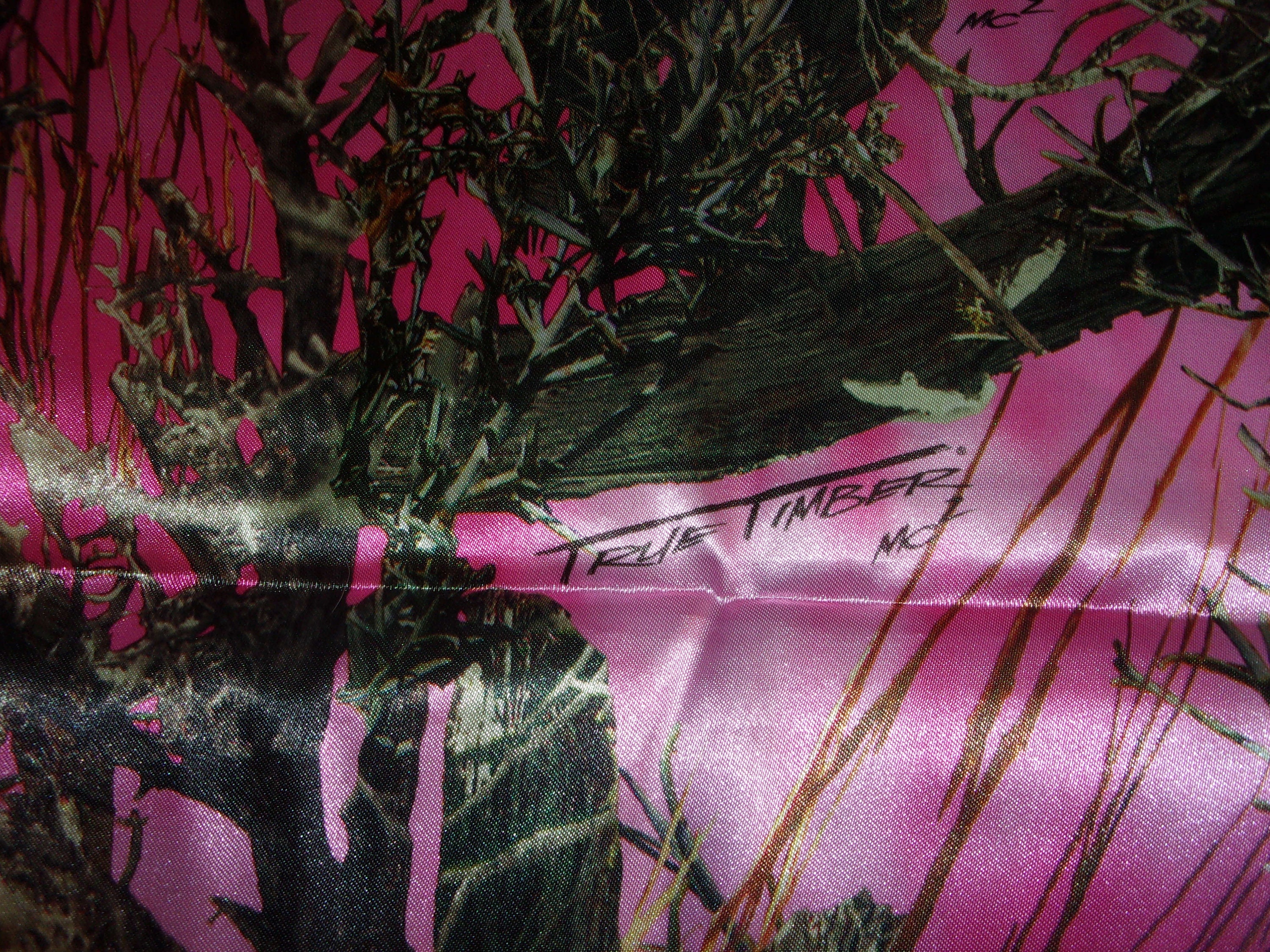 Pink Camo True Timber Mc2 Camouflage Pink Polyester Satin Trees Woods ...
