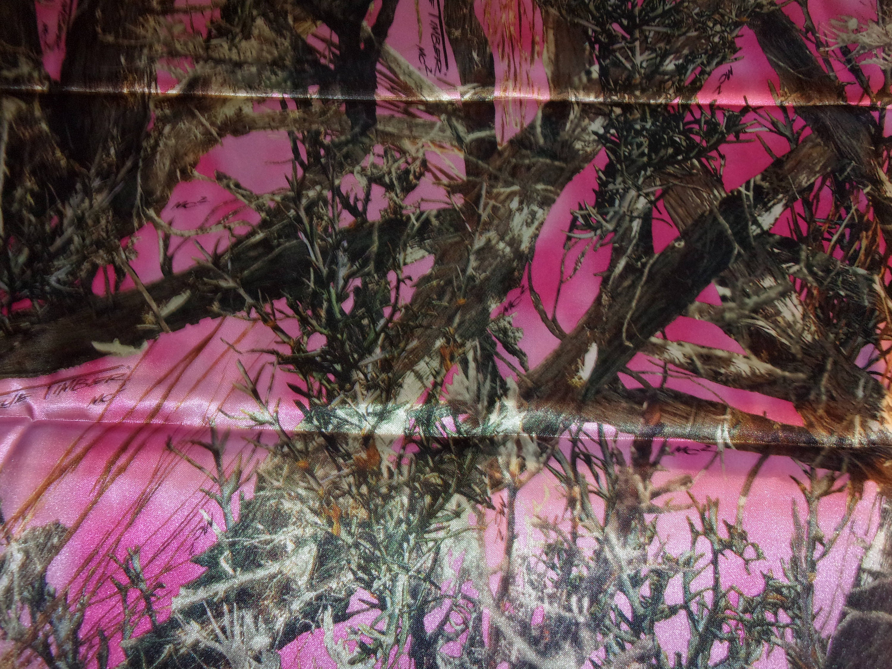 Pink Camo True Timber Mc2 Camouflage Pink Polyester Satin Trees Woods ...