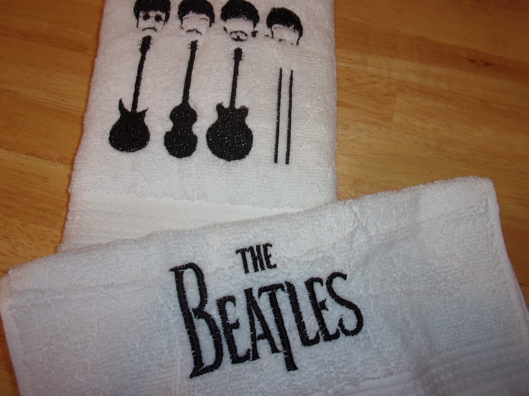 Beatles Inspired Hand Guest Gift the Beatles Towel and Wash Face Cloth ...