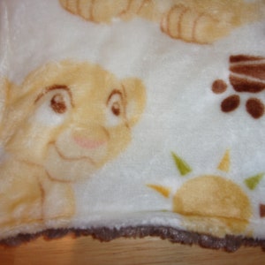 RARE Lion King Baby Simba Double Minky Ultra Soft Burp Cloth Ready to ...