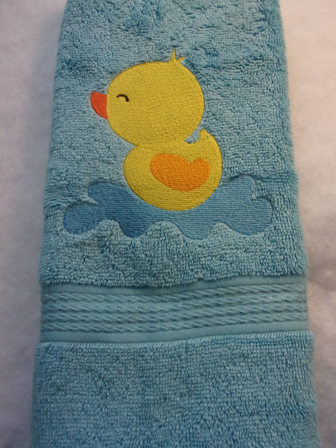 Ducky Duckie Rubber Duck Embroidered Hand Towel 3 Color - Etsy