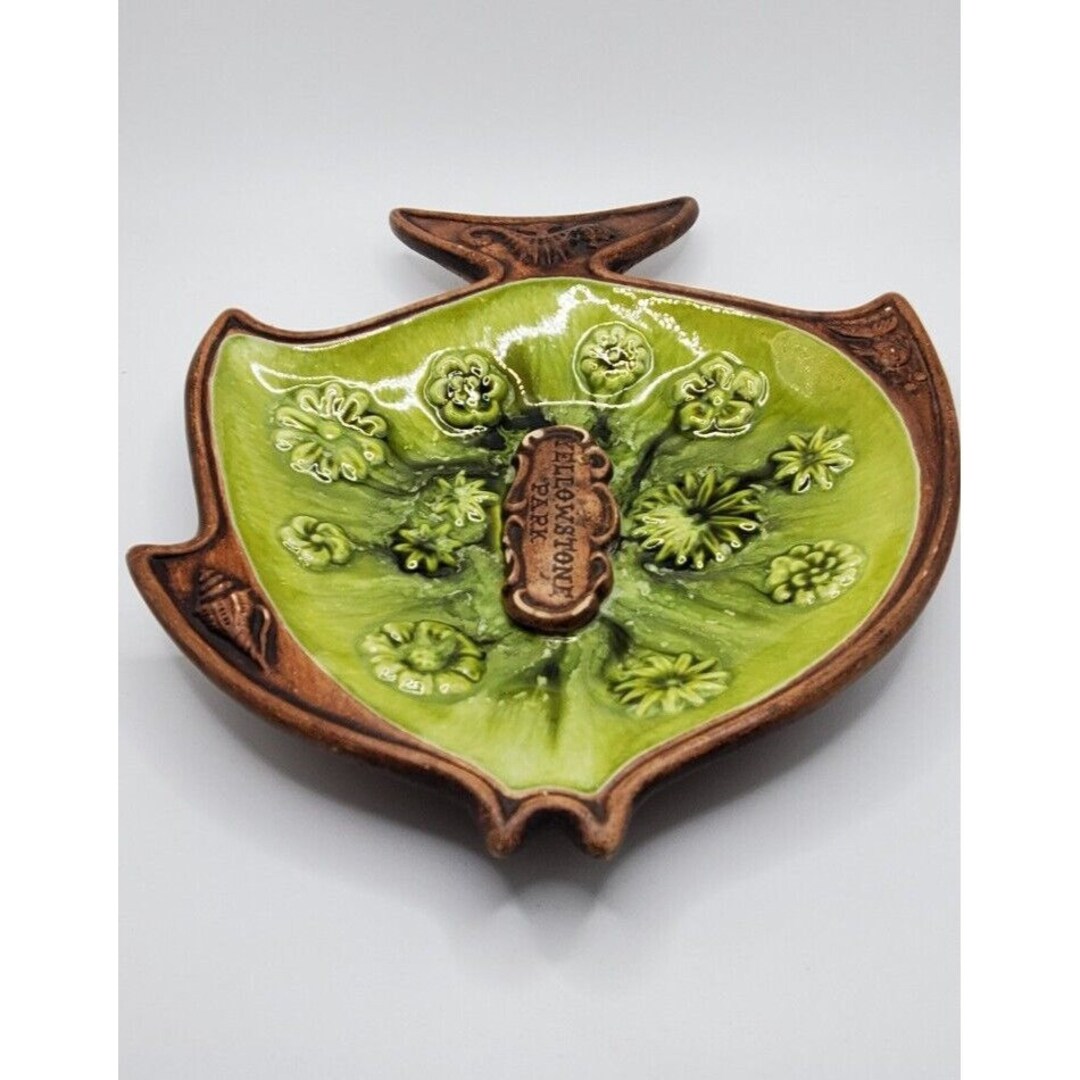 Treasure Craft Made in USA Clown Fish With Yellowstone Park Stamp Dish ...