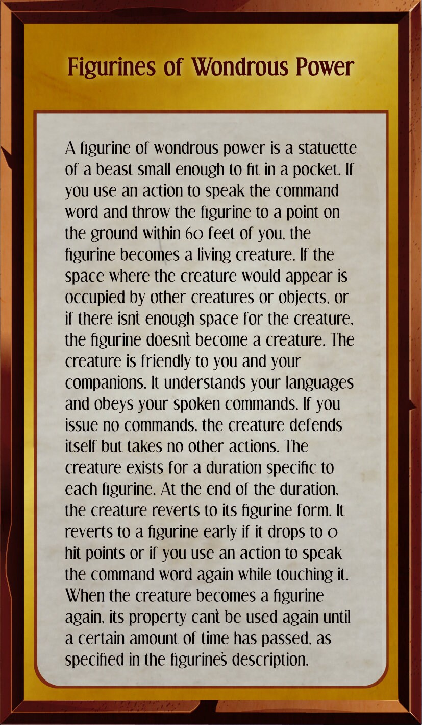 Figurine of Wonderous Power Ivory Goats Dnd Magic Item Prop Dungeons ...