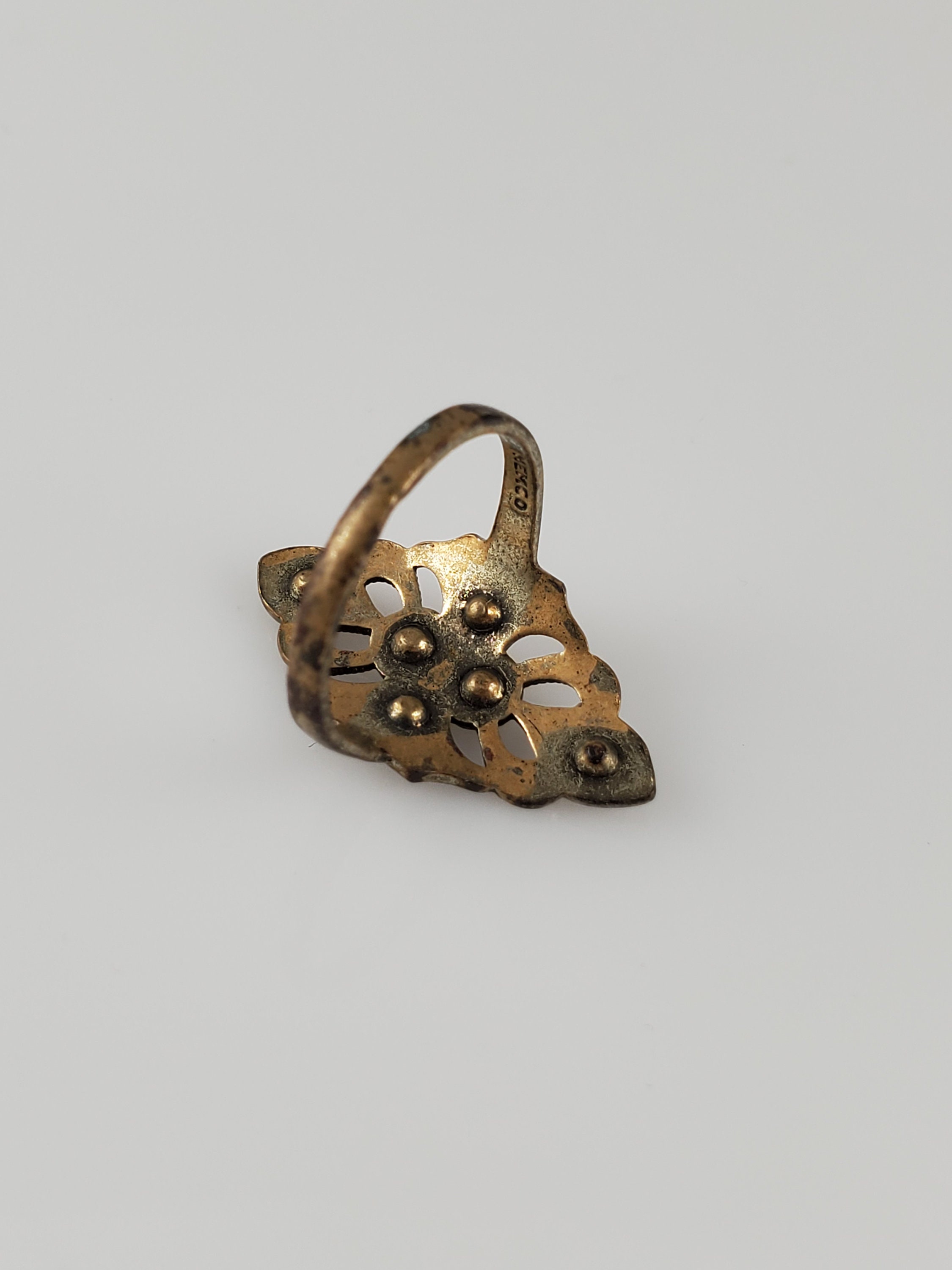 Vintage Nemco Art Deco Emeralds Sterling Ring R6 - Etsy