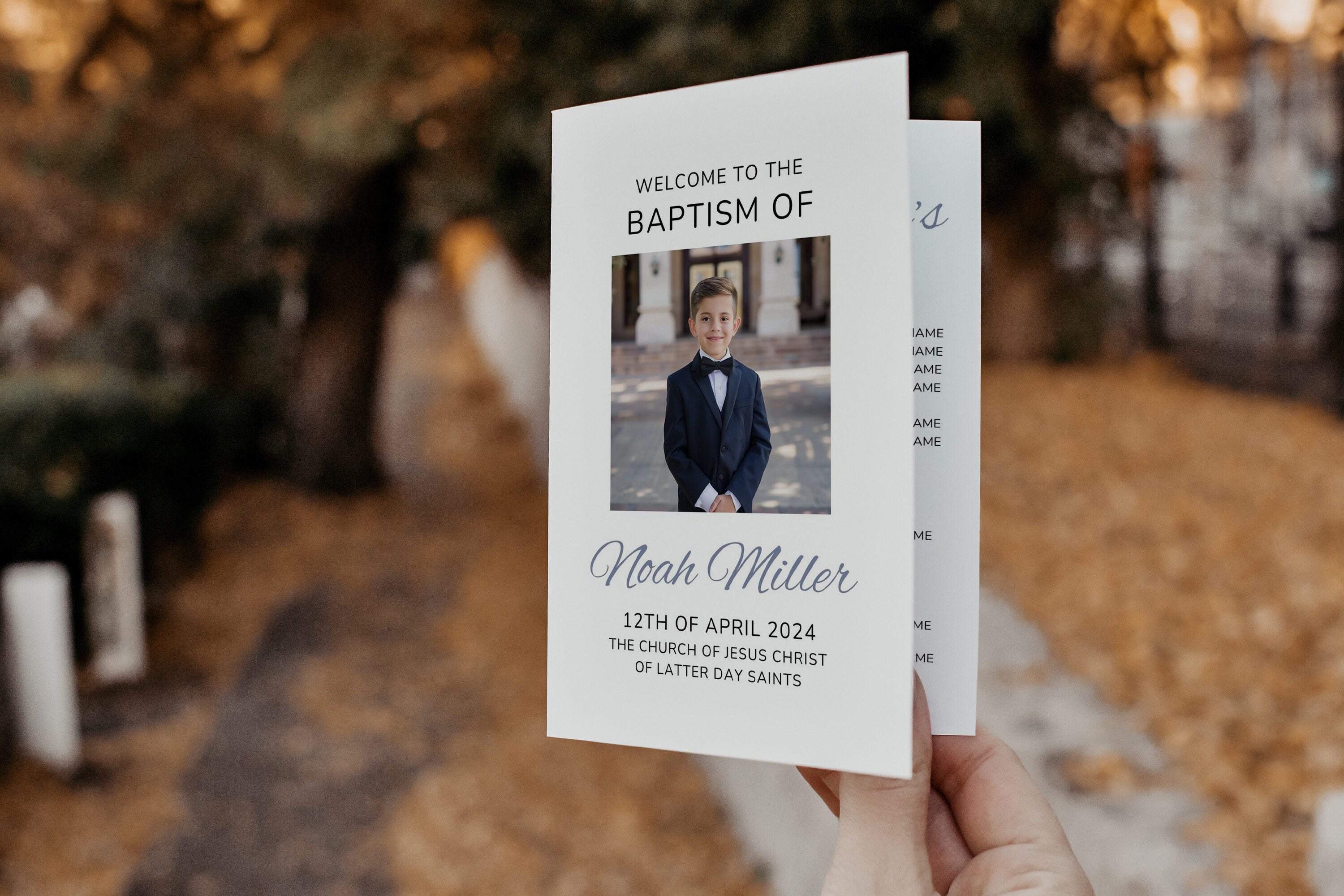 LDS Baptism Program Boy, Baptism Program for Boy, Great to Be 8, Blue ...