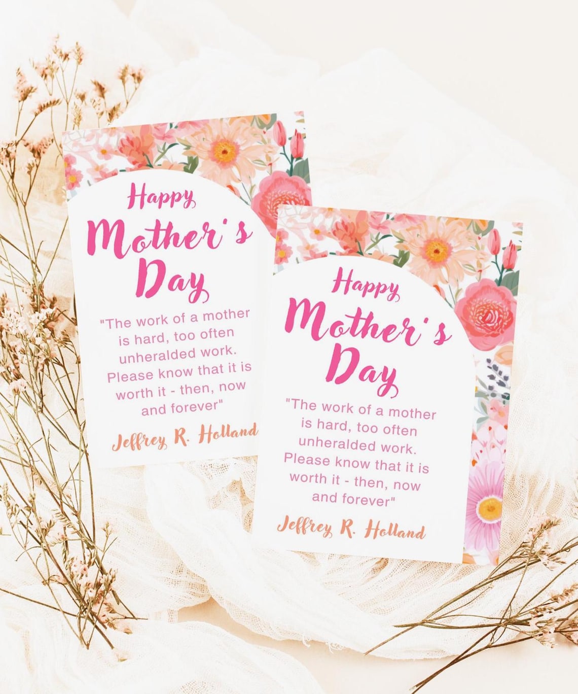 LDS Mother's Day Quote Card, LDS Mother's Day Handout, Mother's Day ...