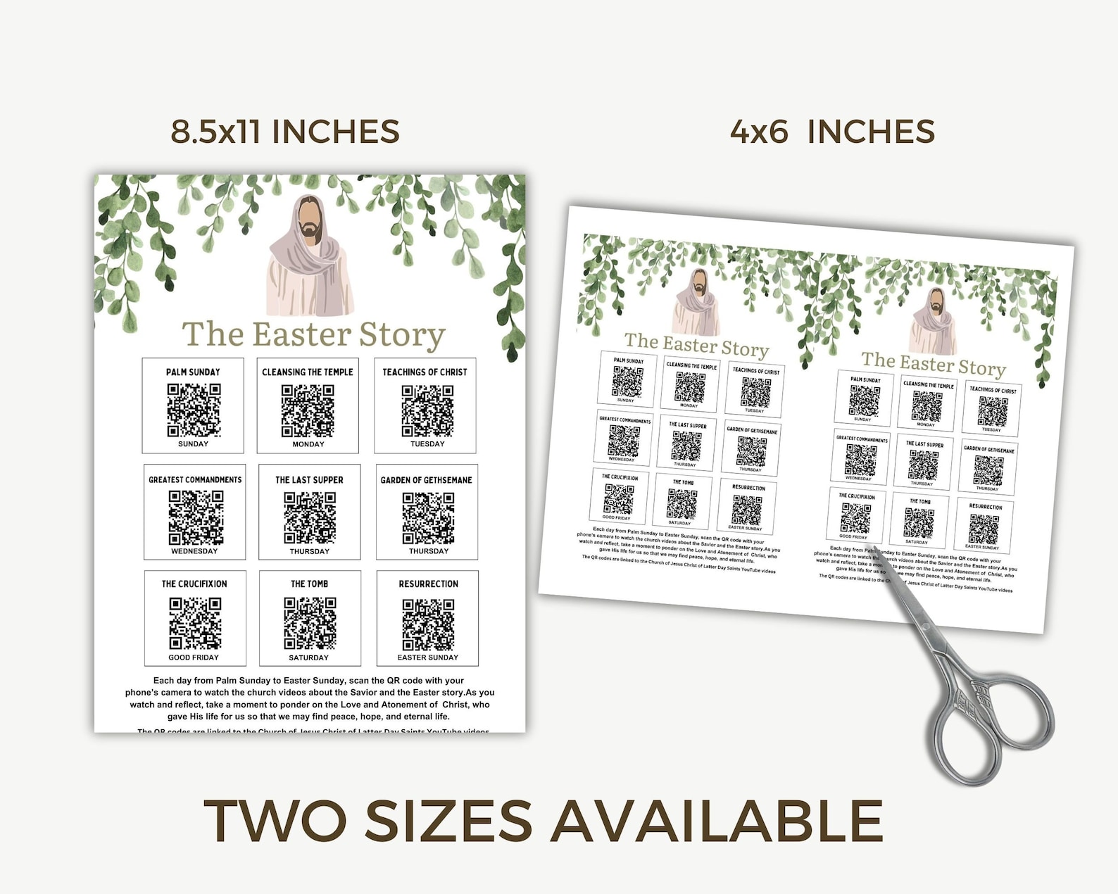 LDS Youth Easter Handout, LDS Easter Videos Countdown QR Code Handout ...