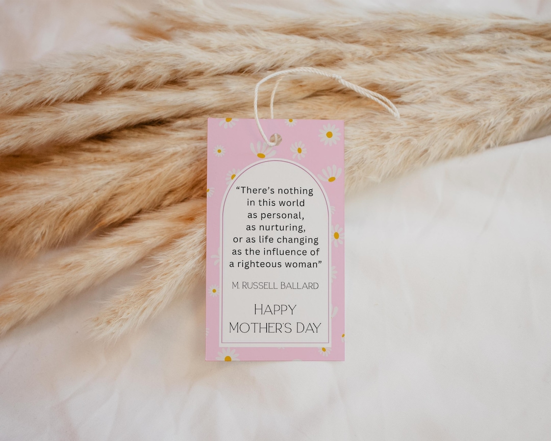 LDS Mother's Day Gift Tag, LDS Mother's Day Handout, Mother's Day ...