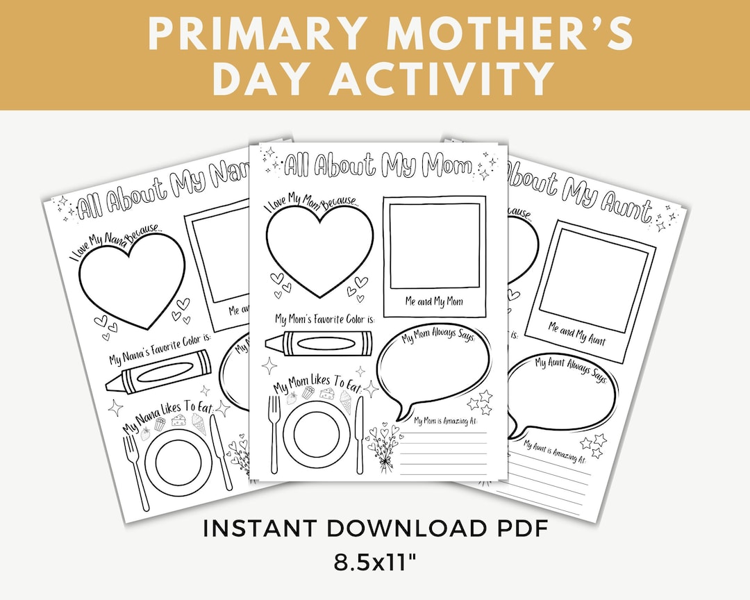 LDS Primary Mothers Day Activity, Senior Primary Mother's Day Survey ...