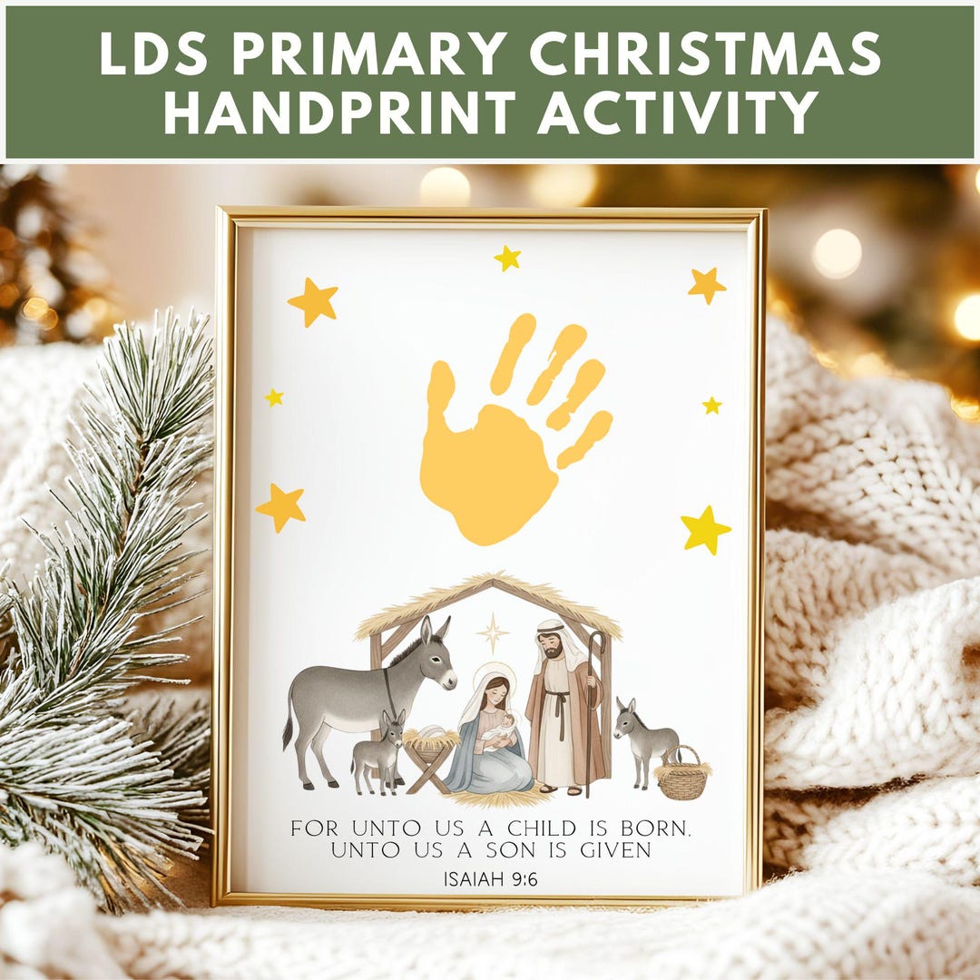 LDS Primary Christmas Handprint Activity, Christmas Handprint Craft ...