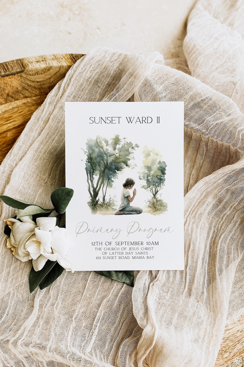 LDS Primary Program Invitation, Canva, Primary Presentation Invitation ...