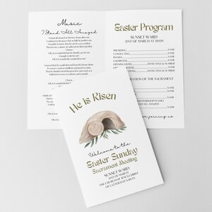 LDS Easter Sacrament Meeting Program, LDS Easter Easter Program, Church ...