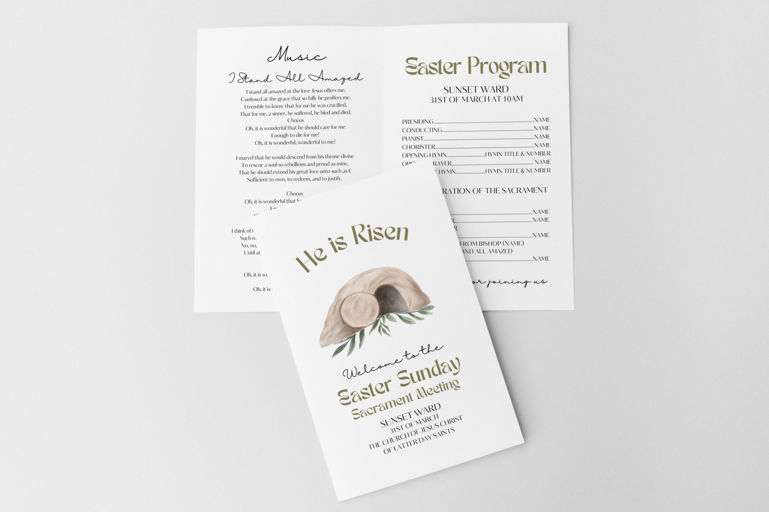 LDS Easter Sacrament Meeting Program, LDS Easter Easter Program, Church ...