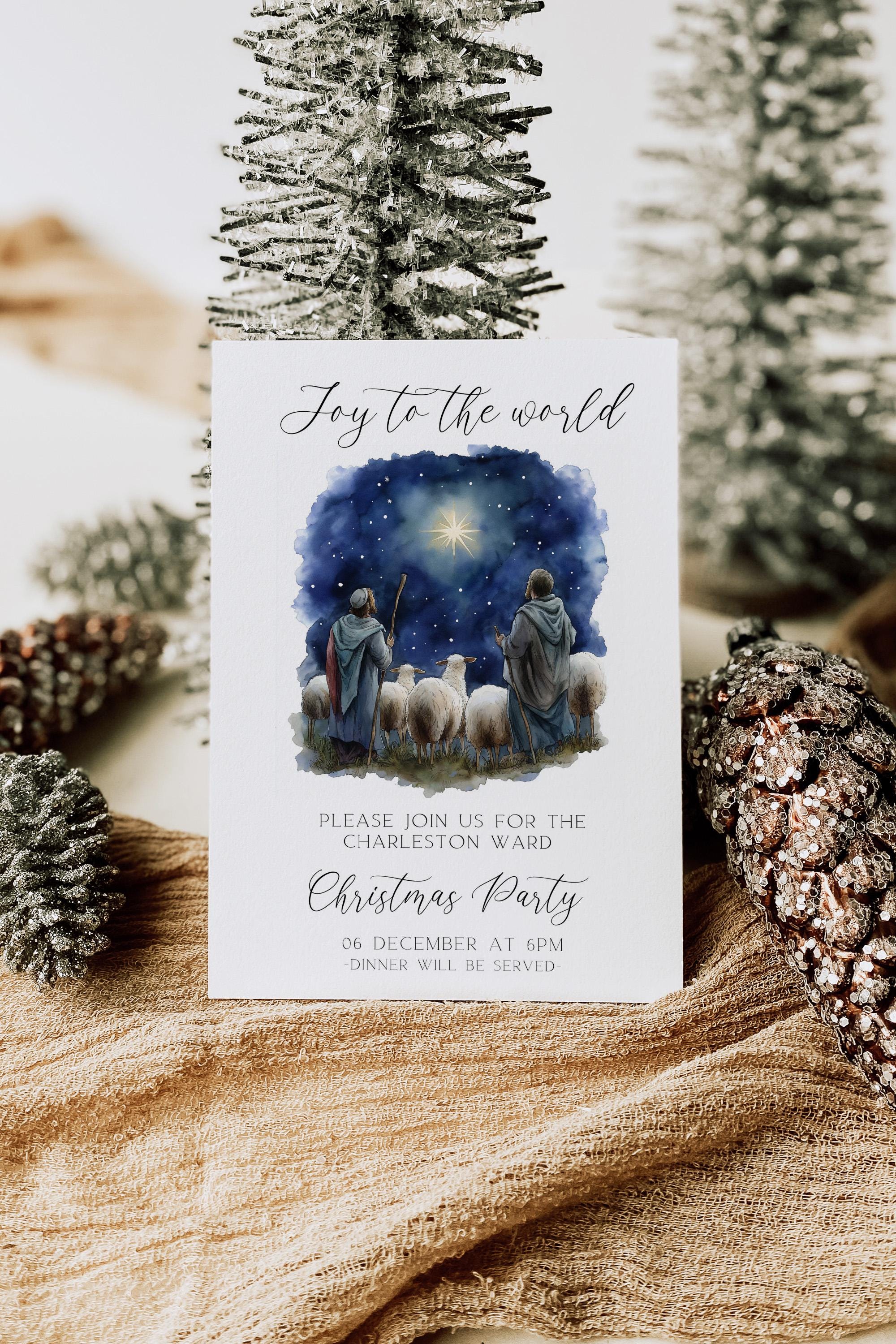 LDS Christmas Ward Party Invitation, Christmas Party Template, LDS ...