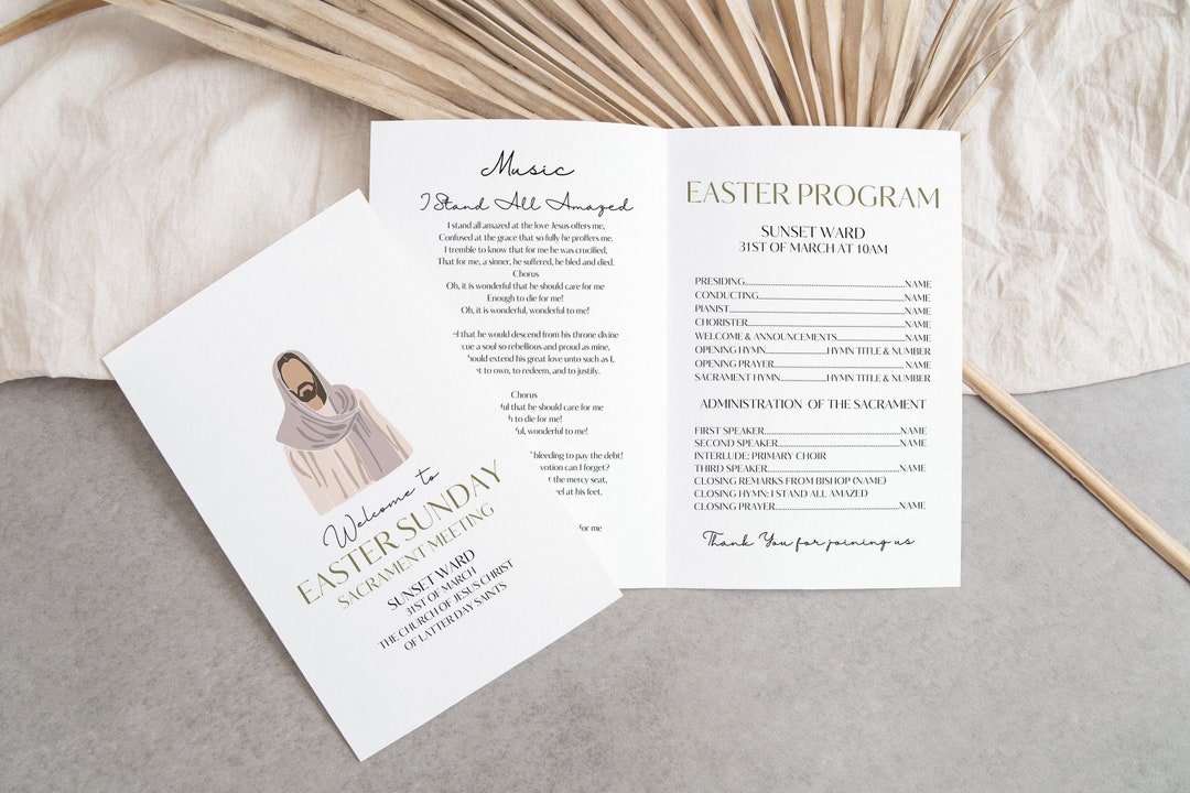 LDS Easter Sacrament Program, LDS Easter Easter Program, Church Easter Program, Neutral, He is ...