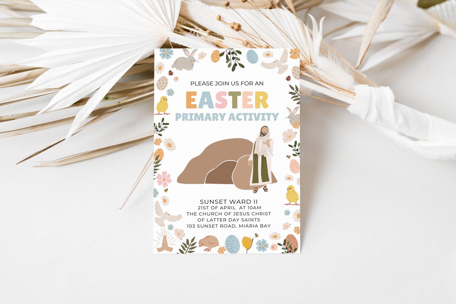 LDS Primary Easter Activity Invitation, LDS Primary Easter Egg Hunt ...