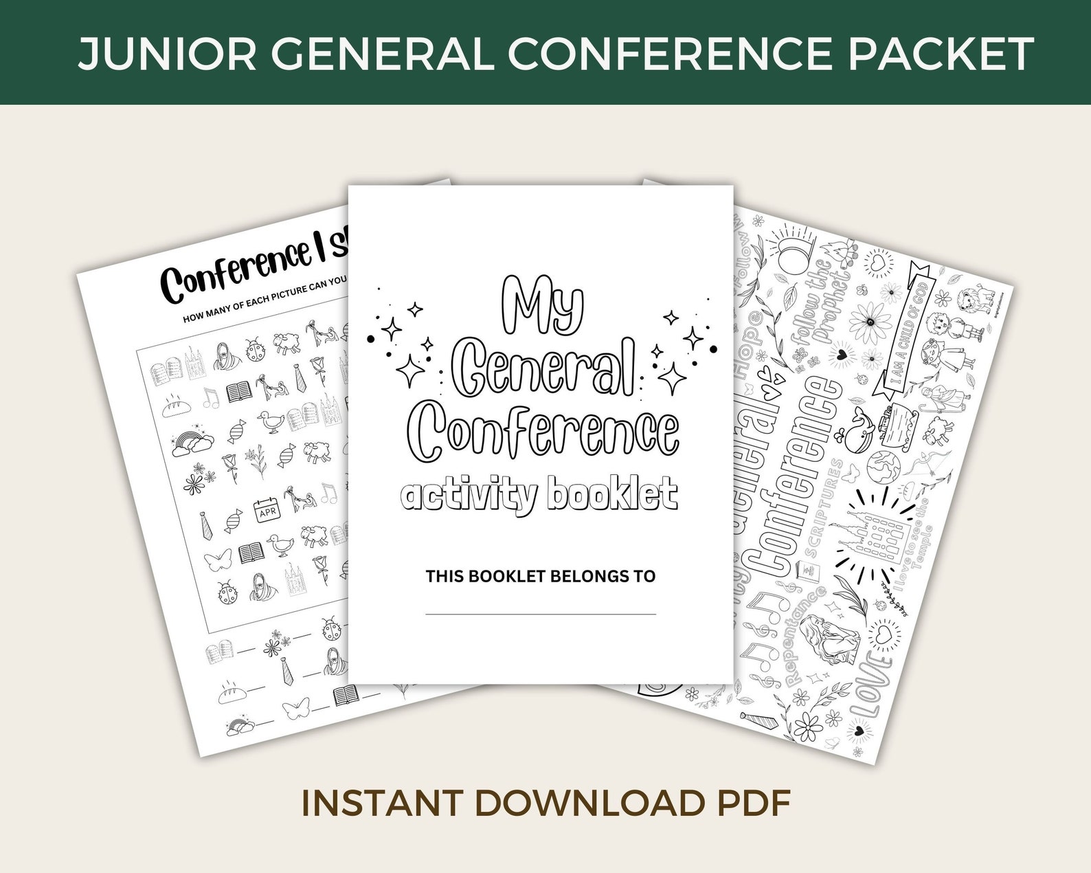 General Conference Packet, Junior Primary General Conference Booklet ...