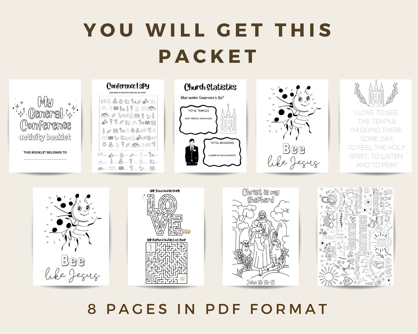 General Conference Packet, Junior Primary General Conference Booklet ...