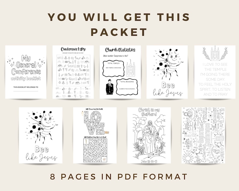 General Conference Packet, Junior Primary General Conference Booklet ...