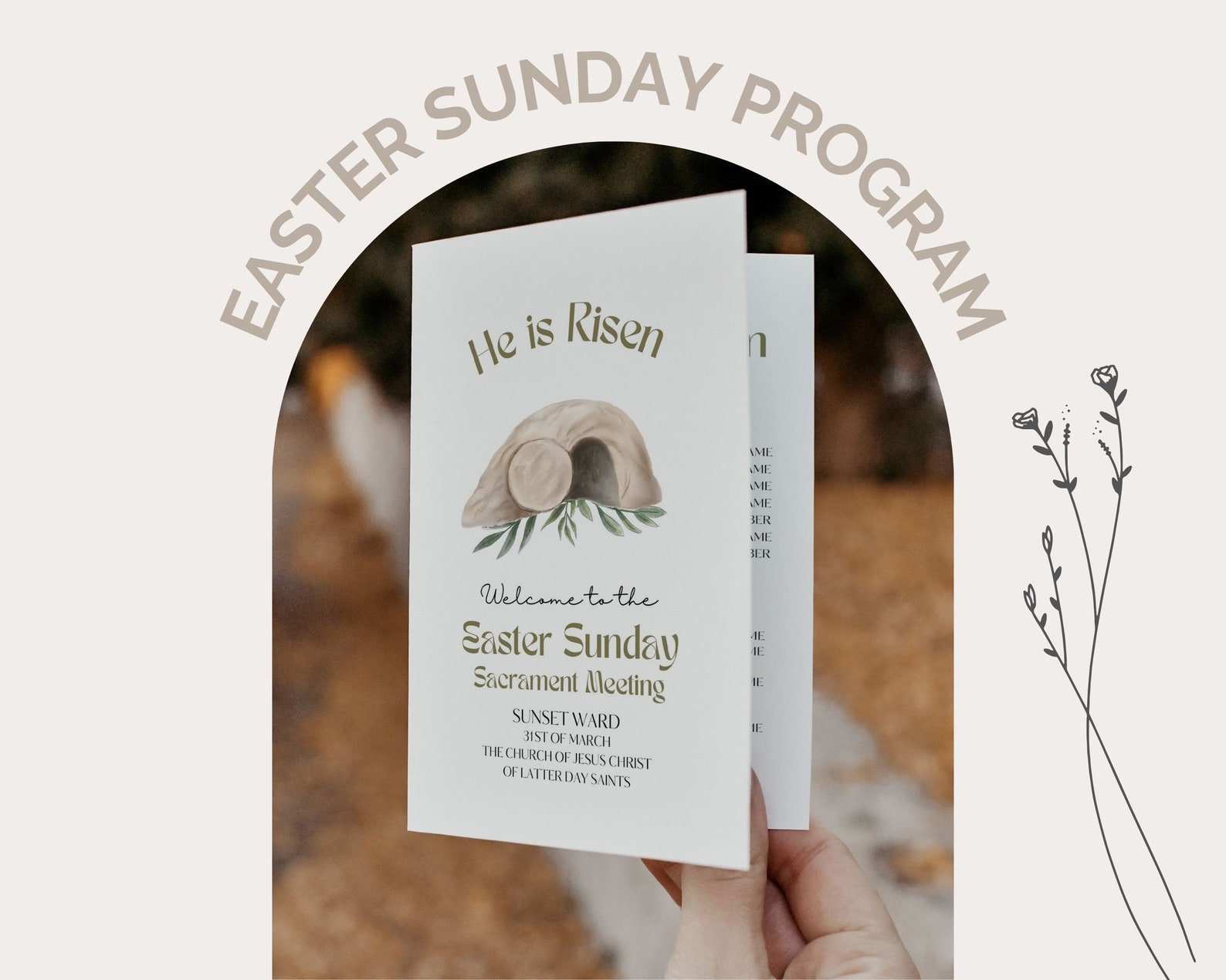 LDS Easter Sacrament Meeting Program, LDS Easter Easter Program, Church ...
