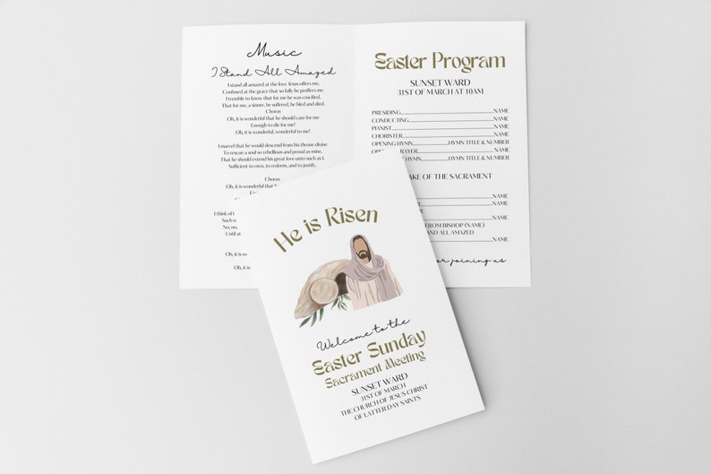 LDS Easter Sacrament Meeting Program, LDS Easter Easter Program, Church ...