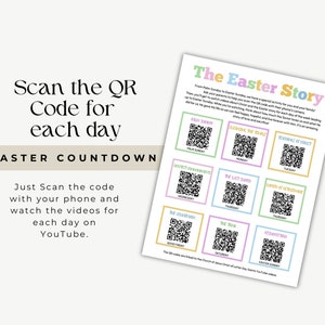 LDS Easter Handout for Primary, LDS Easter Videos Countdown QR Code ...