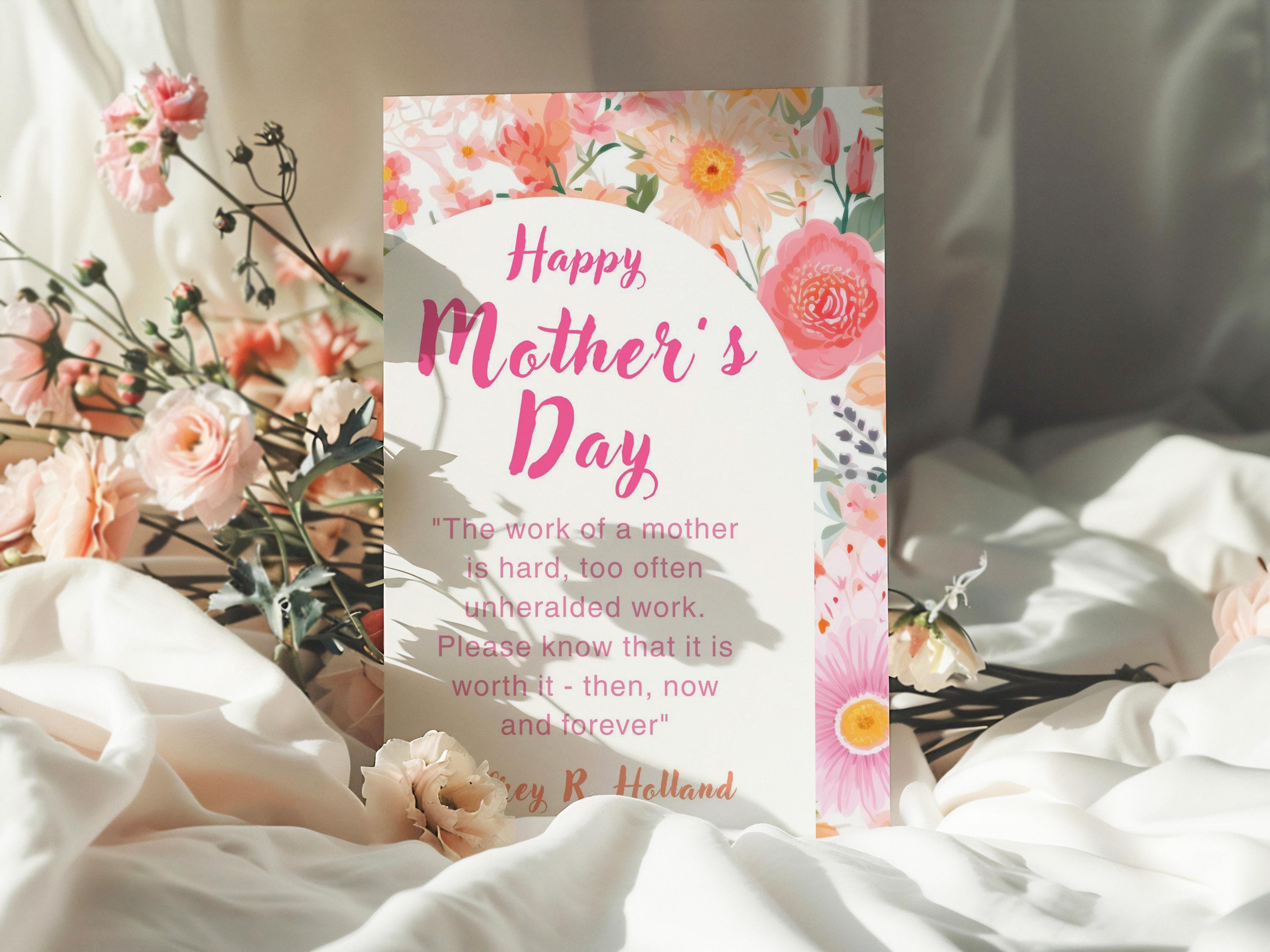 LDS Mother's Day Quote Card, LDS Mother's Day Handout, Mother's Day ...